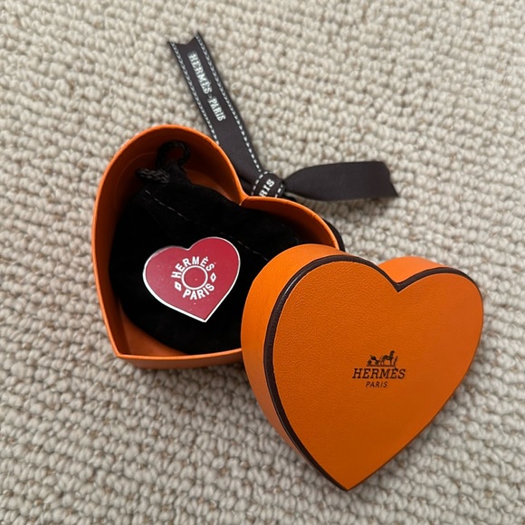 Hermes | Accessories | Brand New In Box Hermes Heart Scarf Ring Red ...